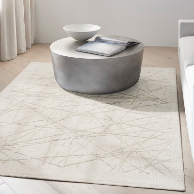 Click here for Calvin Klein Wander 53 x 73 Area Rug  Ivory/Gray prices