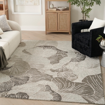 Click here for Nourison Home Avra 79 x 99 Area Rug  Gray prices