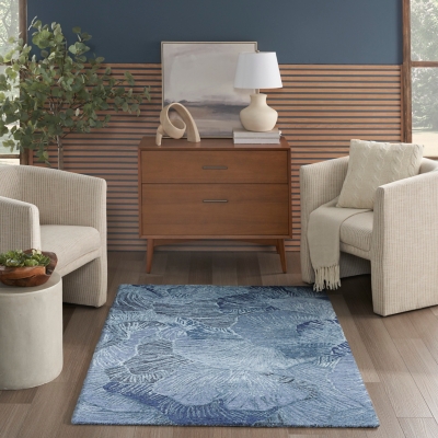 Click here for Nourison Home Avra 39 x 59 Area Rug  Blue prices