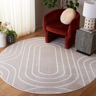 Click here for Safavieh Archway 6 7 x 6 7 Round Area Rug  Beige/G... prices