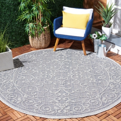 Click here for Safavieh Global 6 7 x 6 7 Round Area Rug  Blue/Gra... prices