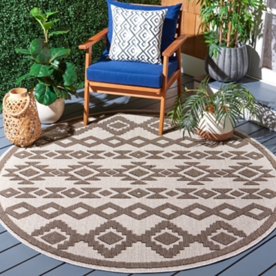Click here for Safavieh Global 6 7 x 6 7 Round Area Rug  Beige/Da... prices