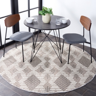 Click here for Safavieh Global 6 7 x 6 7 Round Area Rug  Gray/Ivo... prices