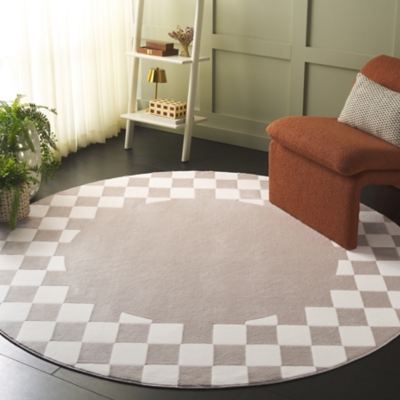 Click here for Safavieh Groove 6 7 x 6 7 Round Area Rug  Beige/Iv... prices