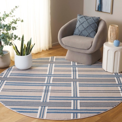 Click here for Safavieh Groove 6 7 x 6 7 Round Area Rug  Beige/Bl... prices