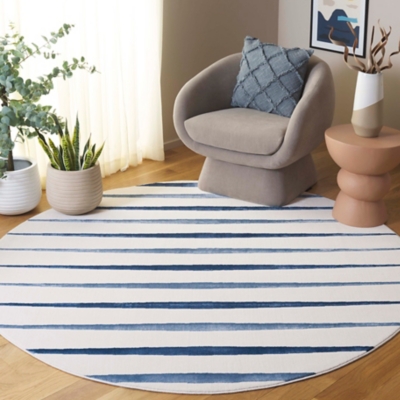 Click here for Safavieh Groove 6 7 x 6 7 Round Area Rug  Ivory/Bl... prices