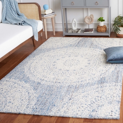 Click here for Safavieh Ebony 6 x 6 Area Rug  Blue/Ivory prices
