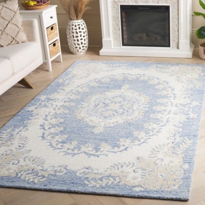 Click here for Safavieh Ebony 4 x 6 Area Rug  Blue/Ivory prices