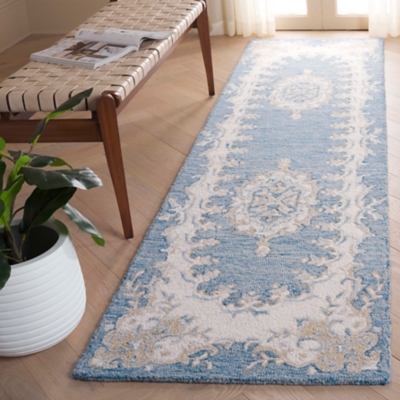 Click here for Safavieh Ebony 2 3 x 9 Runner Rug  Blue/Ivory prices