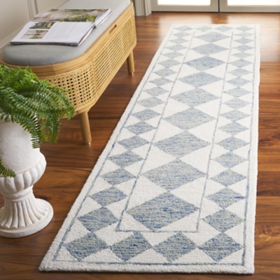 Click here for Safavieh Ebony 2 3 x 9 Runner Rug  Blue/Ivory prices
