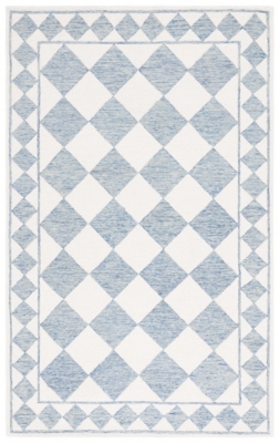 Click here for Safavieh Ebony 3 x 5 Area Rug  Blue/Ivory prices