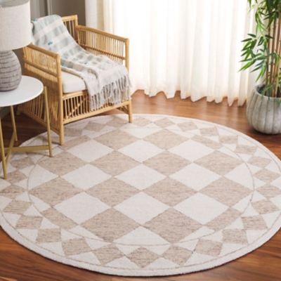 Click here for Safavieh Ebony 6 x 6 Round Area Rug  Light Brown/I... prices