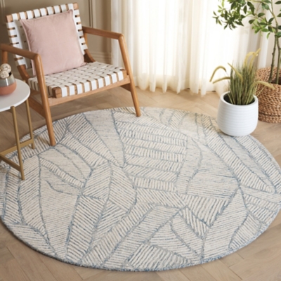 Click here for Safavieh Ebony 6 x 6 Round Area Rug  Blue/Ivory prices