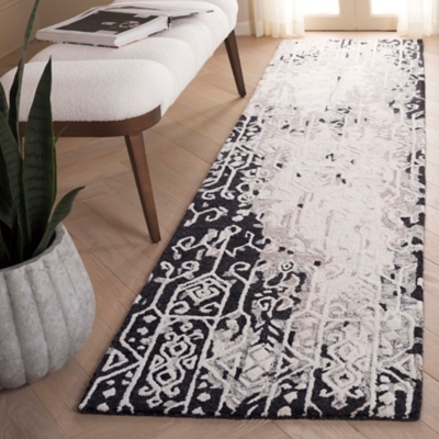 Click here for Safavieh Ebony 2 3 x 9 Runner Rug  Black/Ivory prices
