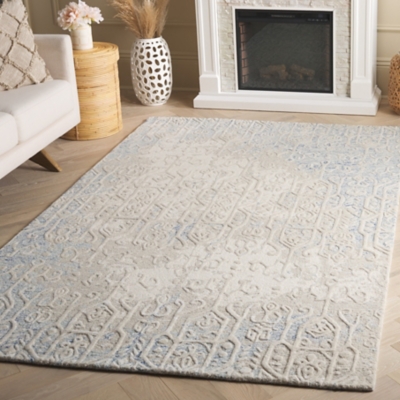 Click here for Safavieh Ebony 6 x 6 Square Area Rug  Blue/Ivory prices