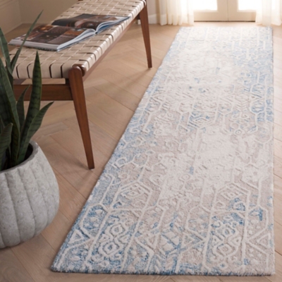 Click here for Safavieh Ebony 2 3 x 9 Runner Rug  Blue/Ivory prices