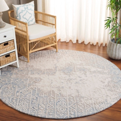 Click here for Safavieh Ebony 6 x 6 Round Area Rug  Blue/Ivory prices
