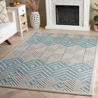 Click here for Safavieh Milos 9 x 12 Area Rug  Turquoise/Ivory prices