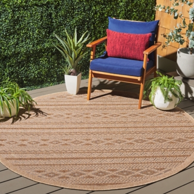 Click here for Safavieh Wicker 6 7 x 6 7 Round Area Rug  Gray/Bro... prices