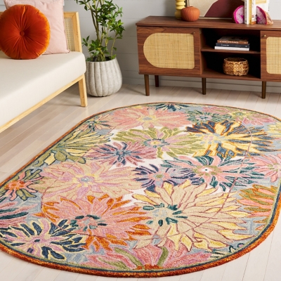Click here for Safavieh Jardin Collection Chitra 4 x 6 Oval Rug... prices