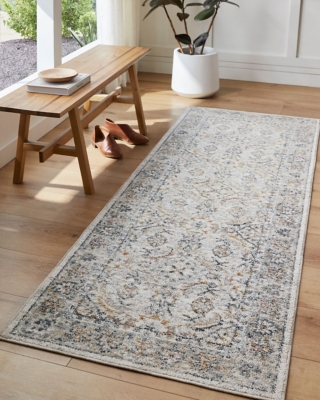 Click here for Livabliss Beckham Bordered 27 x 73 Area Rug  Ivory prices