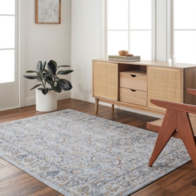 Click here for Livabliss Beckham Bordered 67 x 96 Area Rug  Blue prices