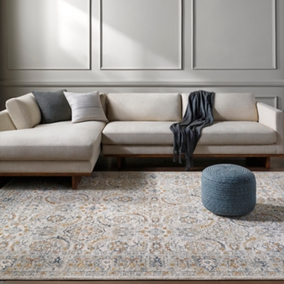 Click here for Livabliss Beckham Bordered 67 x 96 Area Rug  Ivory prices