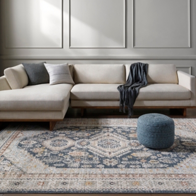 Click here for Livabliss Beckham Medallion 67 x 96 Area Rug  Blac... prices