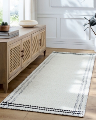 Click here for Livabliss Mardin Boarder 26 x 8 Area Rug  Light Gr... prices