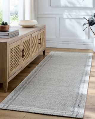 Click here for Livabliss Mardin Boarder 26 x 8 Area Rug  Gray prices