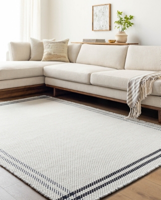 Click here for Livabliss Mardin Boarder 5 x 76 Area Rug  Light Gr... prices