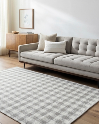 Click here for Livabliss Mardin Checkered 5 x 76 Area Rug  Ivory prices