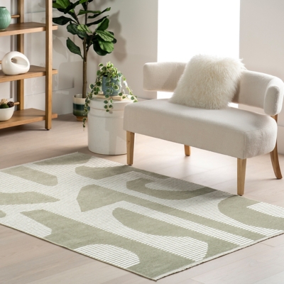 Click here for Nuloom Grania 5 x 8 Area Rug  Light Green prices