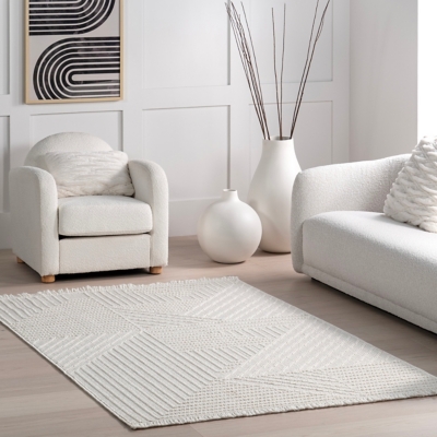 Click here for Nuloom Makena 3 x 5 Area Rug  Off White prices