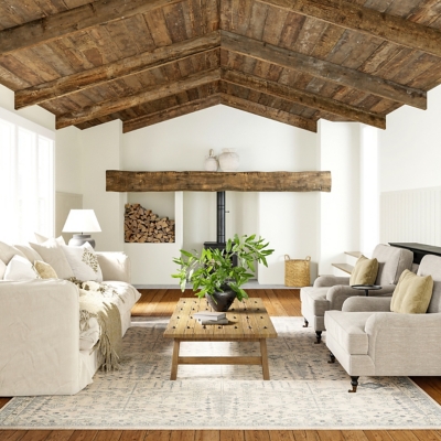 Click here for Nuloom Flora 5 x 8 Area Rug  Slate Blue prices