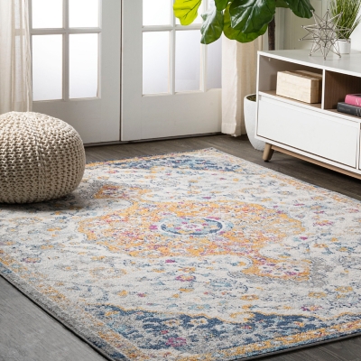Click here for JONATHAN Y Lorena Ornate 9 x 12 Area Rug  Gray prices