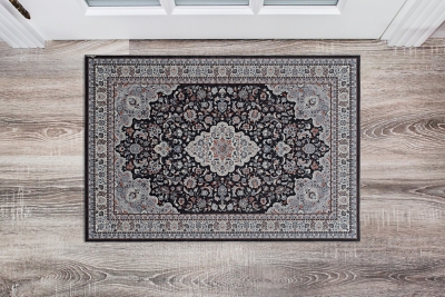 Click here for Linon Emerald Barton 22 x 32 Area Rug  Black prices