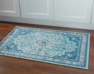 Click here for Linon Emerald Barton 22 x 32 Area Rug  Blue prices