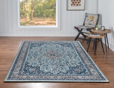 Click here for Linon Emerald Barton 5 x 7 Area Rug  Blue prices