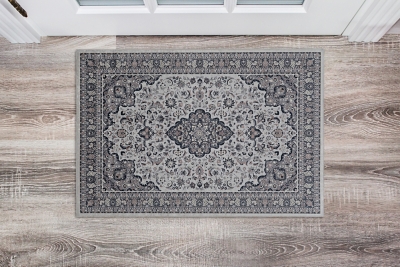 Click here for Linon Emerald Barton 22 x 32 Area Rug  Cream/Blue prices