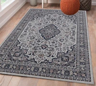 Click here for Linon Emerald Barton 5 x 7 Area Rug  Cream/Blue prices