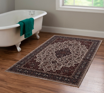 Click here for Linon Emerald Barton 33 x 5 Area Rug  Cream/Red prices