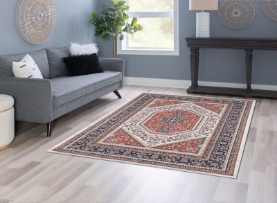 Click here for Linon Emerald Bayer 5 x 7 Area Rug  Red prices