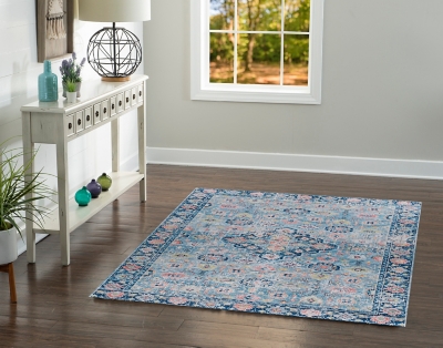 Click here for Linon Emerald Canton 5 x 7 Area Rug  Blue prices