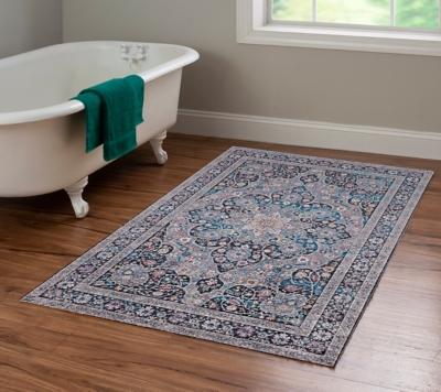 Click here for Linon Emerald Grenier 33 x 5 Area Rug  Gray prices