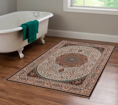 Click here for Linon Emerald Harris 33 x 5 Area Rug  Cream prices
