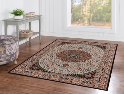 Click here for Linon Emerald Harris 5 x 7 Area Rug  Cream prices