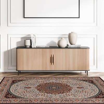 Click here for Linon Emerald Harris 67 x 97 Area Rug  Cream prices