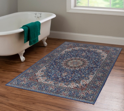 Click here for Linon Emerald Klein 33 x 5 Area Rug  Blue prices