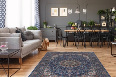 Click here for Linon Emerald Klein 67 x 97 Area Rug  Blue prices